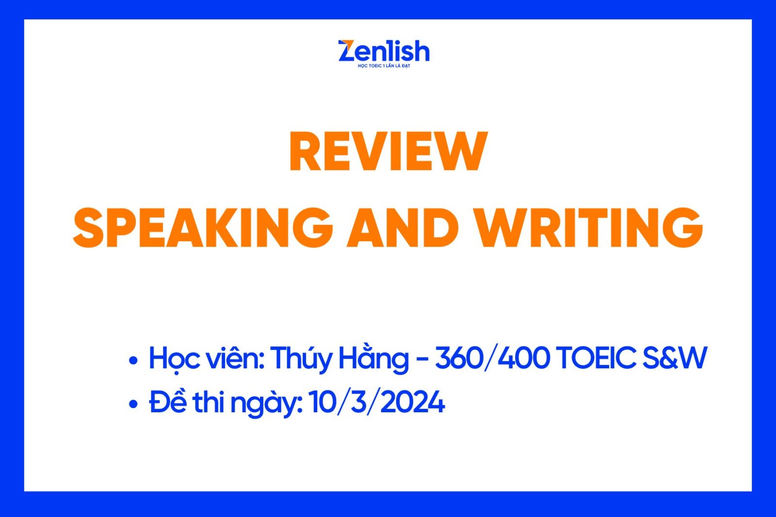 Review đề thi - Zenlish